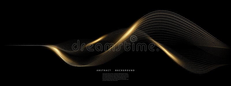 Point Flow Particle Wave Curve Pattern Concept of Technology Modern ...