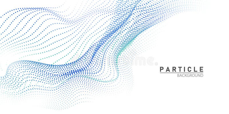 Point Flow Particle Wave Curve Pattern Concept of Technology Modern ...