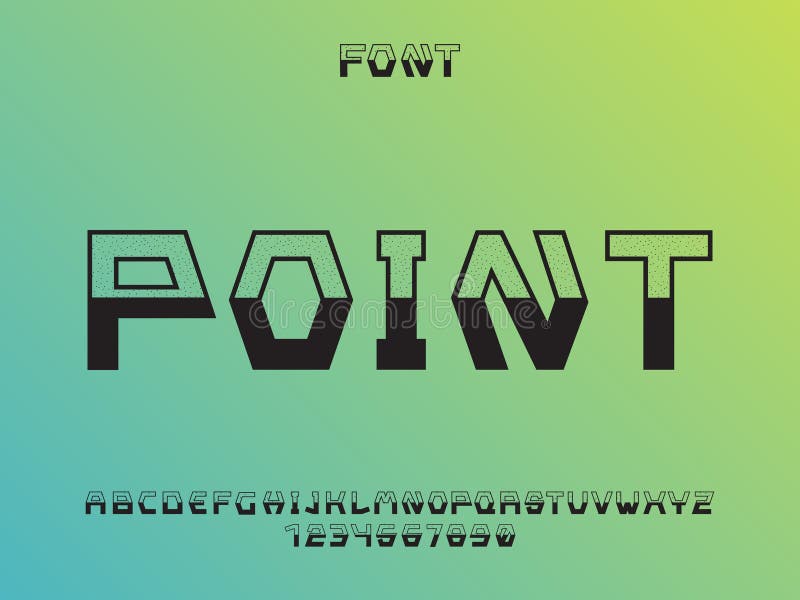 Point Font. Vector Alphabet Stock Vector - Illustration of period, text ...