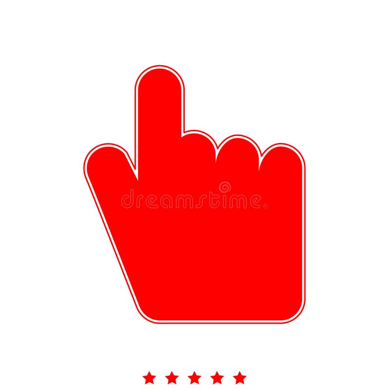 Point hand it is icon . stock vector. Illustration of website - 99188579