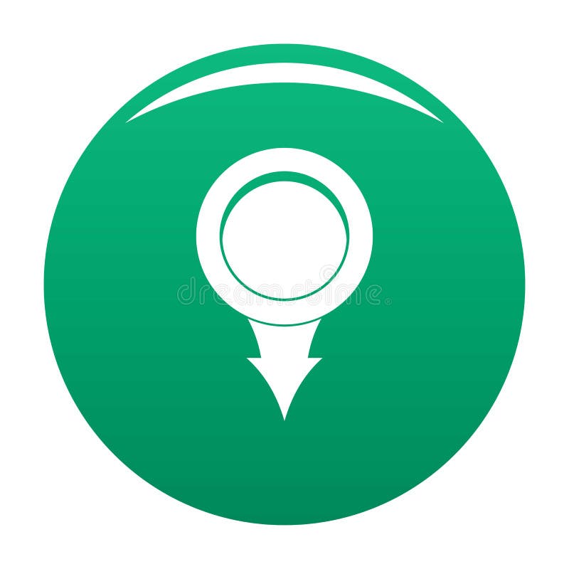 Point icon vector green stock vector. Illustration of information ...