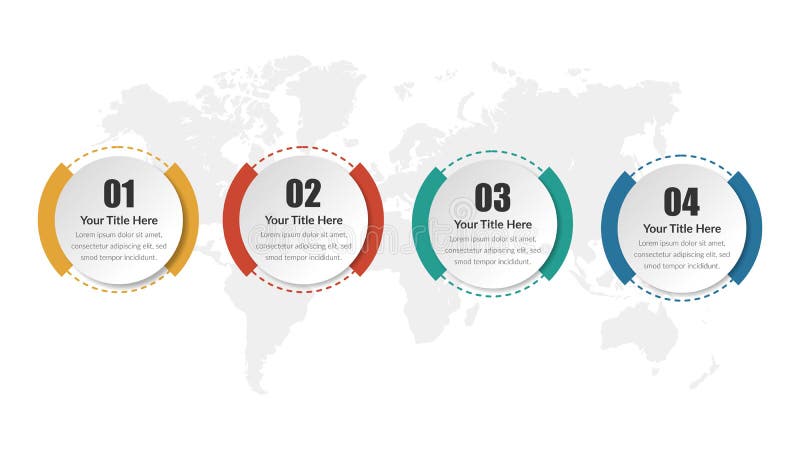 4 Point Infographic Element for Business Target Stock Illustration ...
