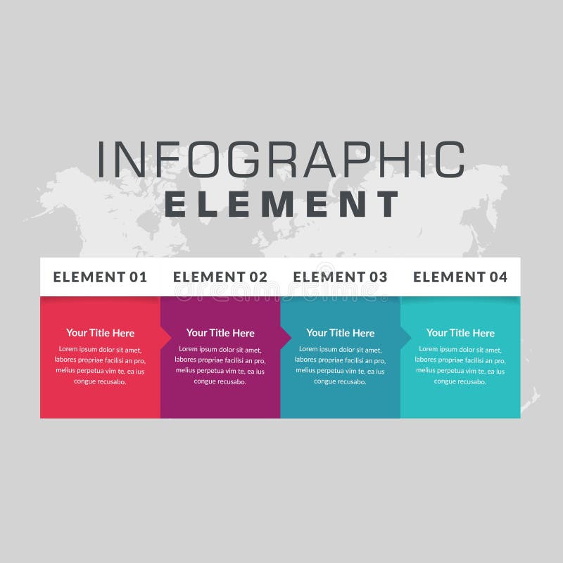 4 Point Infographic Element for Business Target Stock Illustration ...