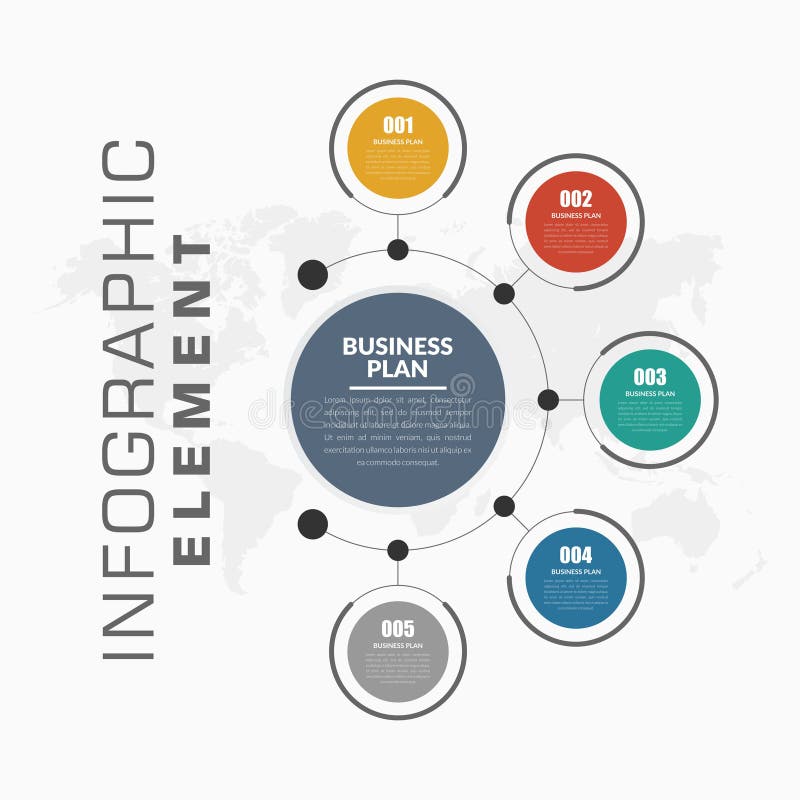5 Point 3D Shape Infographic Element for Business Stock Vector ...