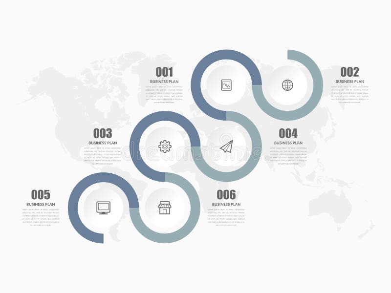 6 Point 3D Shape Infographic Element for Business Stock Vector ...