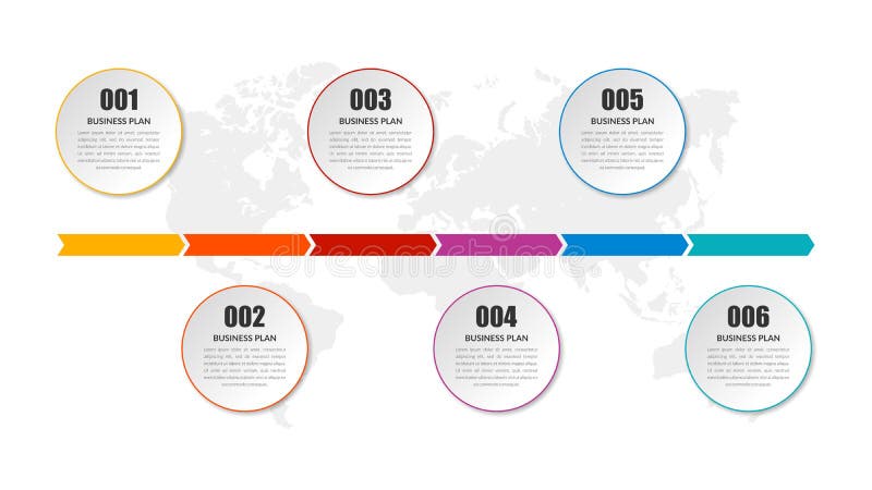 6 Point 3D Shape Infographic Element for Business Stock Illustration ...