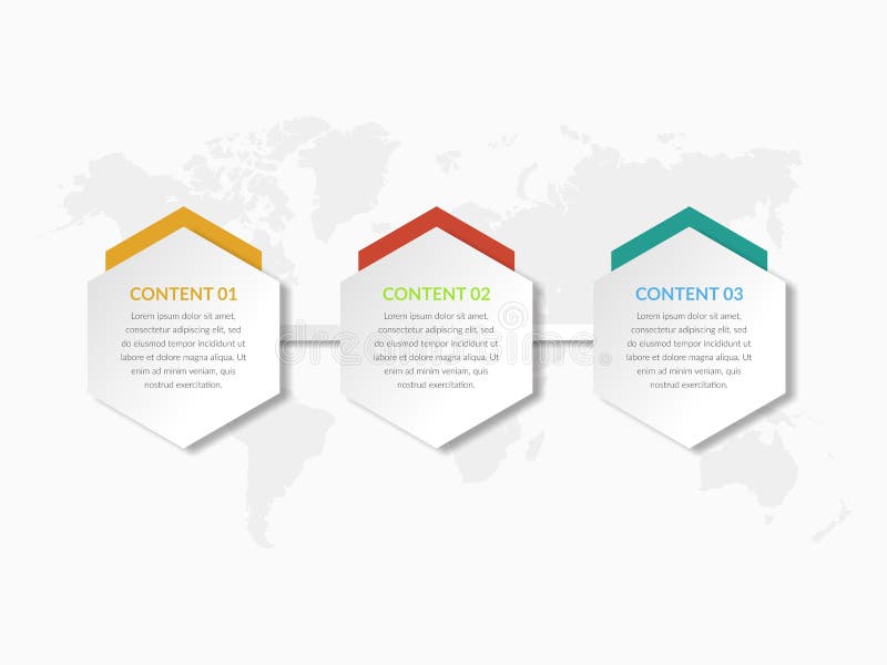 3 Point 3D Shape Infographic Element for Business Stock Illustration ...