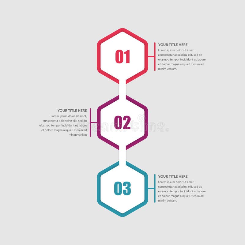 3 Point 3D Shape Infographic Element for Business Stock Illustration ...