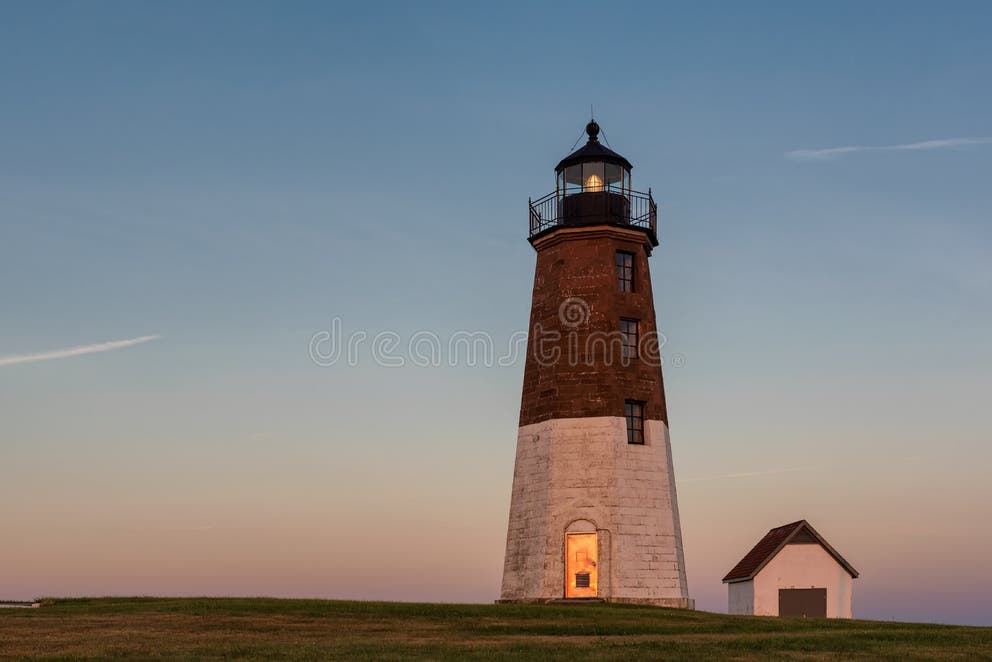 Point Judith Light, Rhode Island, USA Stock Image - Image of cape ...