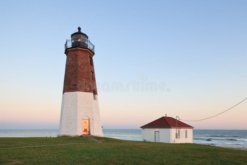 Point Judith lighthouse stock photo. Image of color, architecture ...