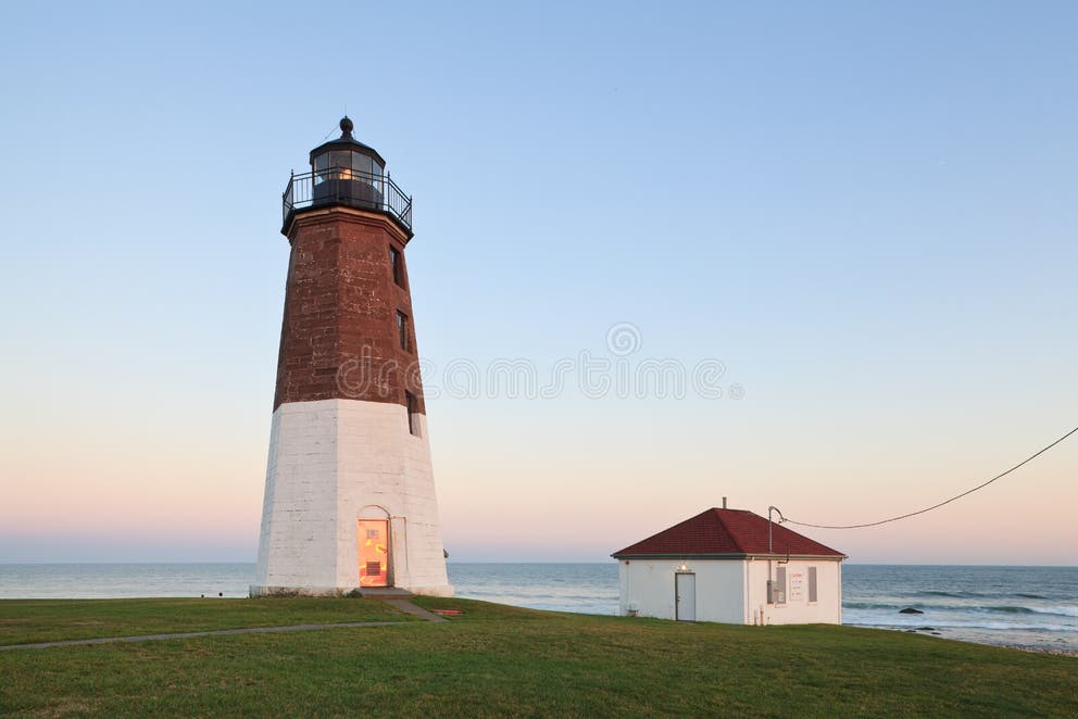 Point Judith lighthouse stock photo. Image of color, architecture ...
