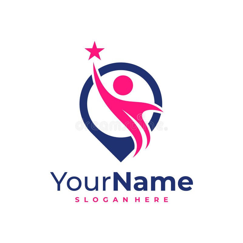 Point Leader Logo Design Template. Point People Logo Vector ...