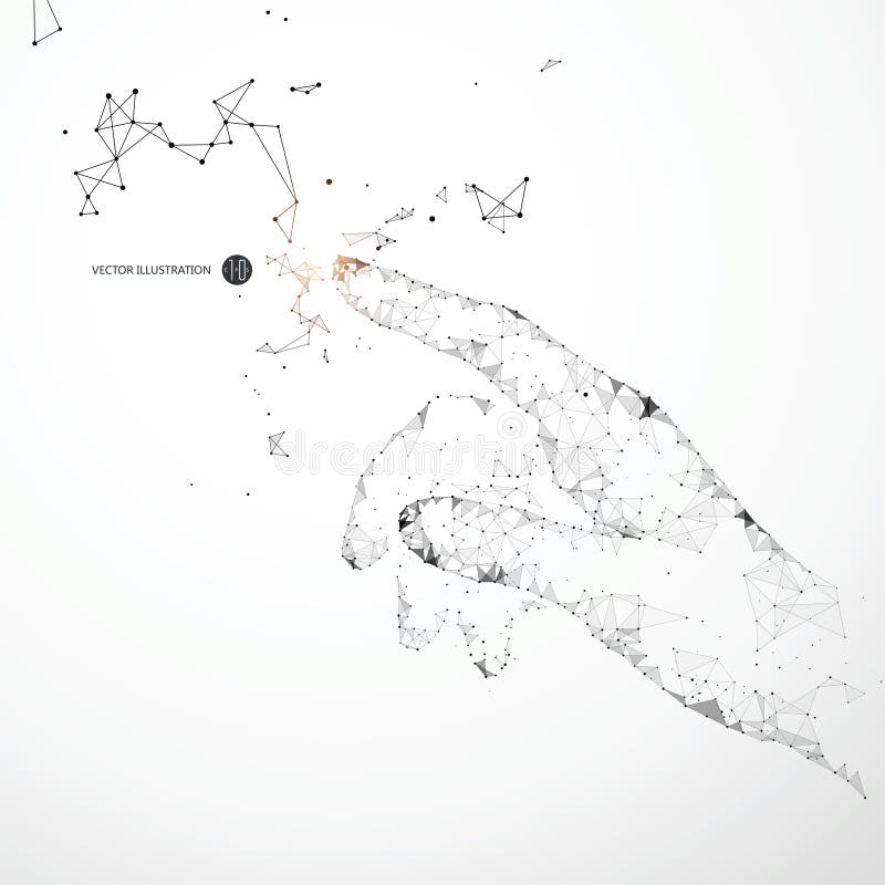 Point, Line, Surface Connection Constituted a Tap Gesture. Stock Vector ...