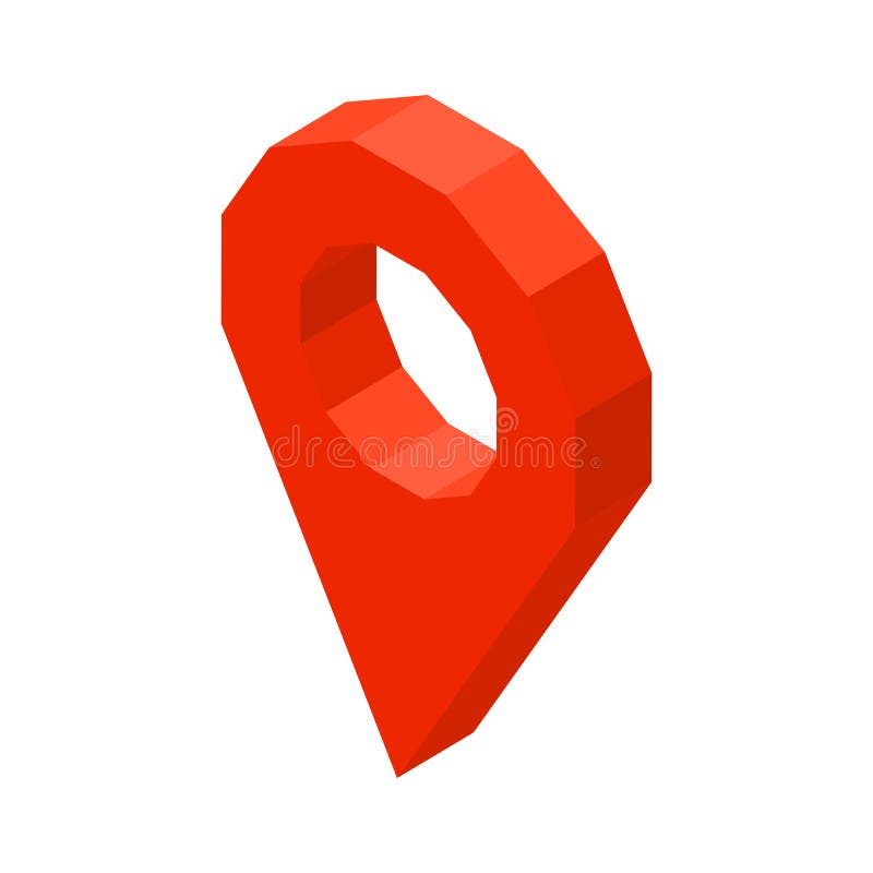 Point Location 3D Business Icon Vector Illustration Isolated on White ...