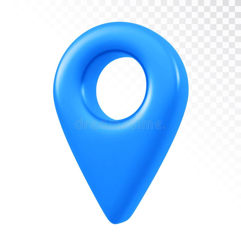Point of Location 3d Icon. Pointer of Map Isolated on Transparent ...