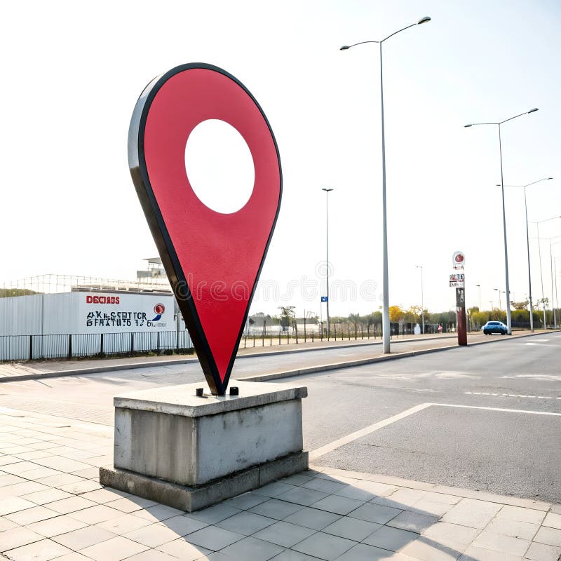 Point Location Icon Isolated on White Stock Illustration - Illustration ...