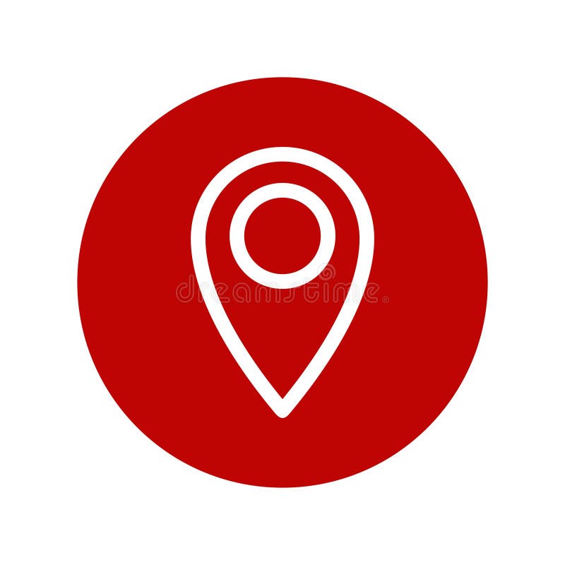 Point Location Icon Vector. Navigation Icon Isolated on Black Circle ...