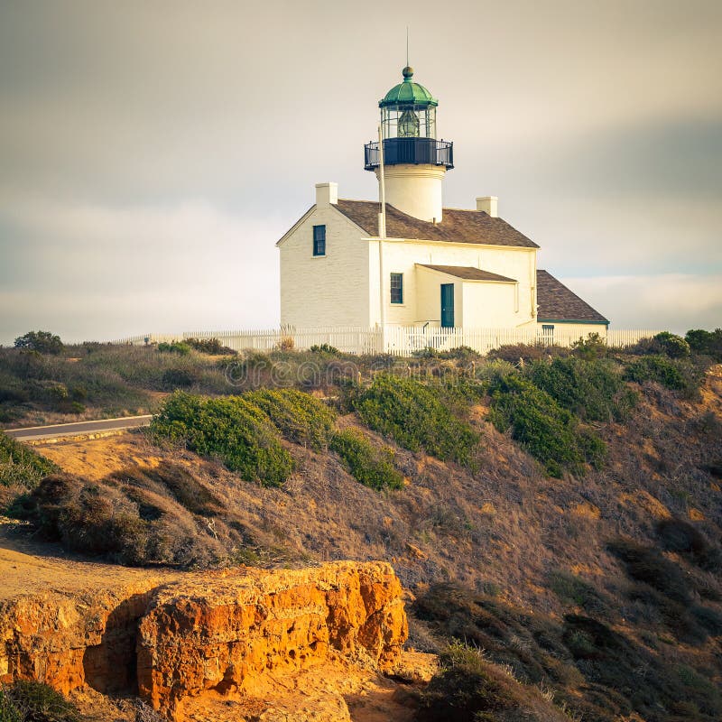 Point Loma Lighthouse in Cabrillo National Park Stock Photo - Image of ...