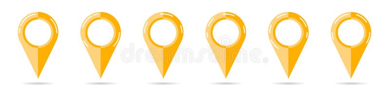 Point on the Map Vector Set. Map Labels Icons Set in Flat Style. Set of ...