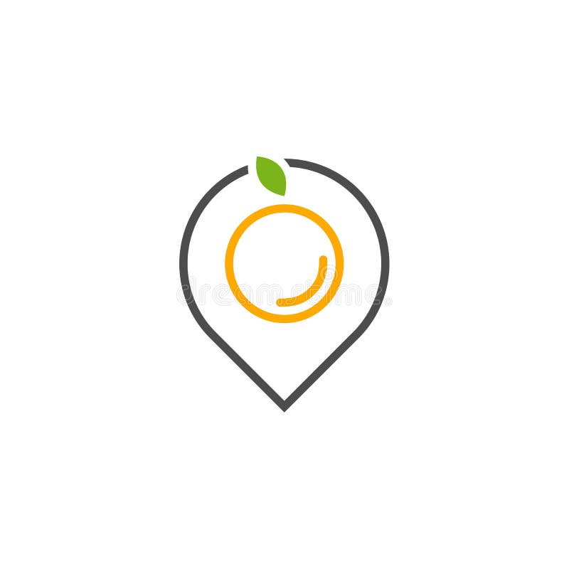 Point with Modern Fresh Orange Logo Vector Illustration, Fresh Orange ...