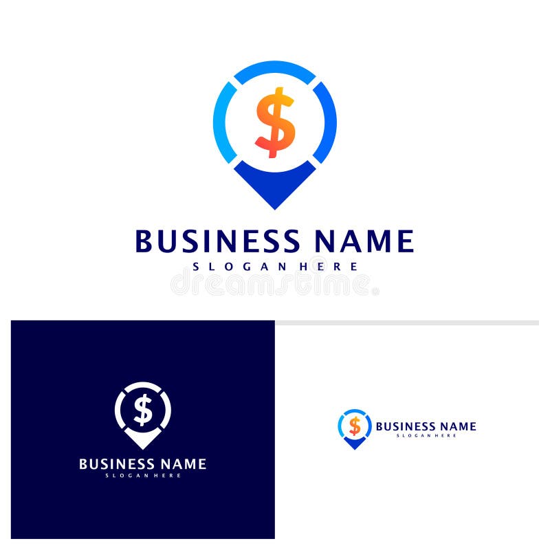 Point Money Logo Design Concept Vector. Point Coin Logo Template Stock ...