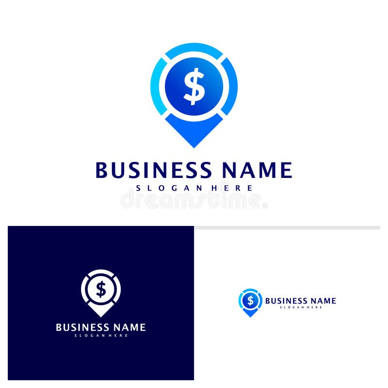 Point Money Logo Design Concept Vector. Point Coin Logo Template Stock ...