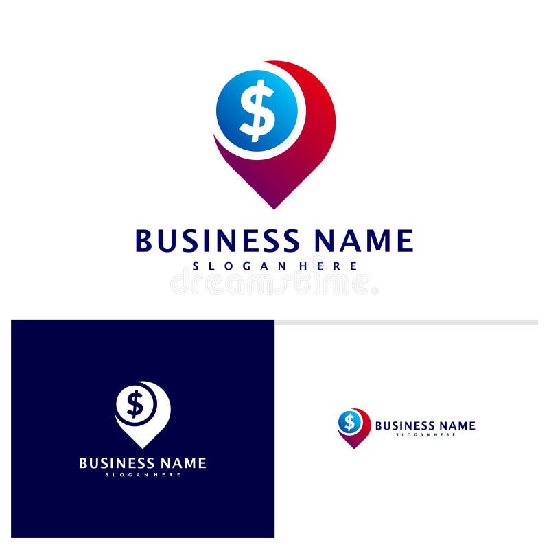 Point Money Logo Design Concept Vector. Point Coin Logo Template Stock ...
