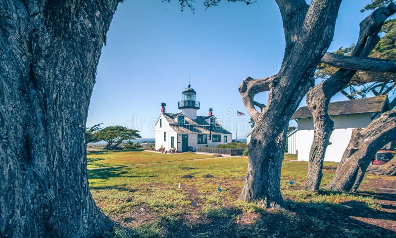 Point Pinos Lighthouse in Monterey California Stock Photo - Image of ...