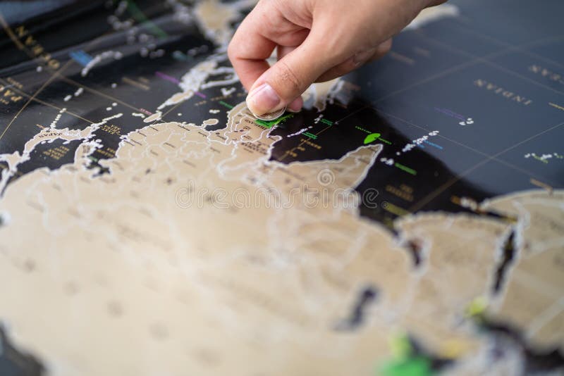 Point Place on the World Map. Mark on the Map Stock Image - Image of ...