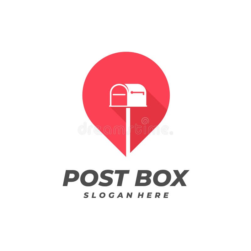 Point Post Box Logo Vector Template, Creative Post Box Logo Design ...