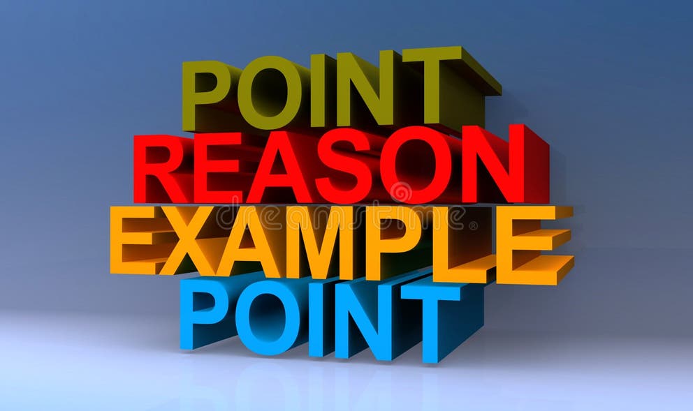 Point Reason Example Point on Blue Stock Illustration - Illustration of ...