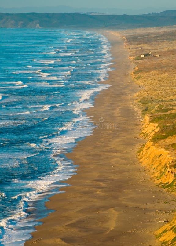 Point Reyes Beach at Sunset Stock Image - Image of coast, swimming: 382103
