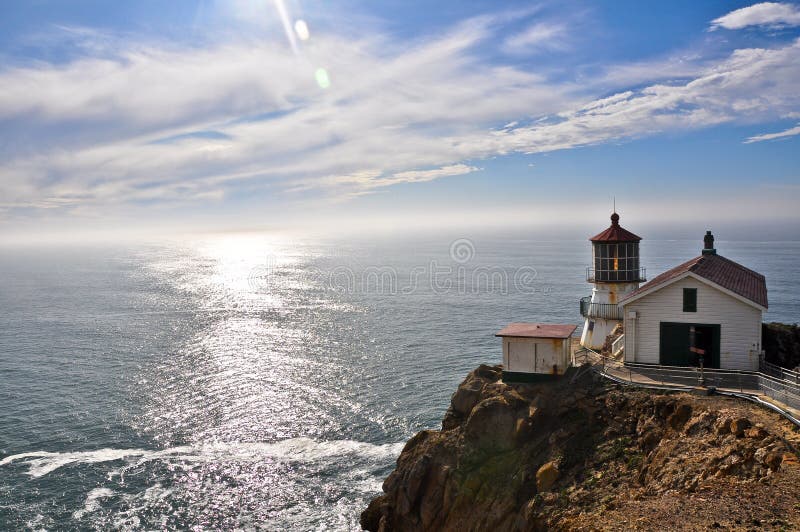 Point Reyes Lighthouse in Fog Stock Image - Image of cliff, coast: 18380667