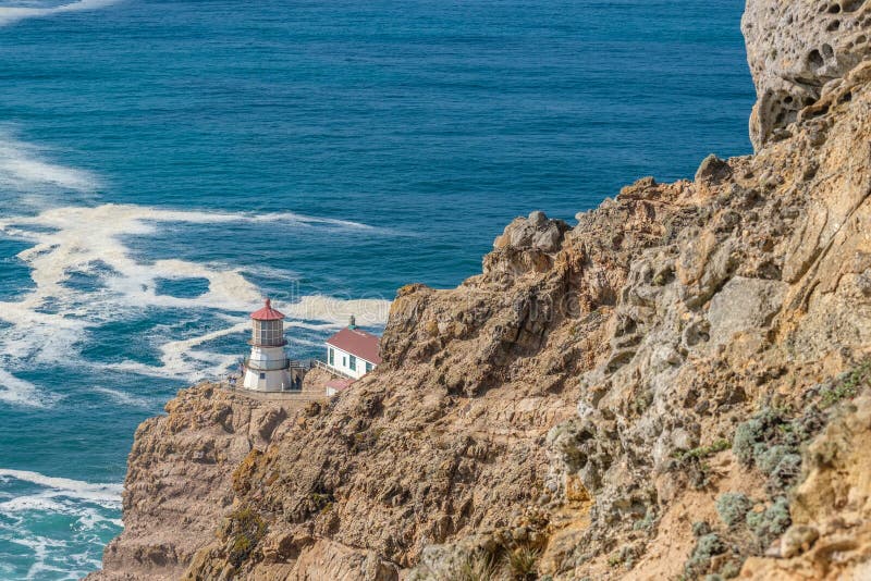 Point Reyes Lighthouse at Pacific Coast, Built in 1870 Stock Image ...