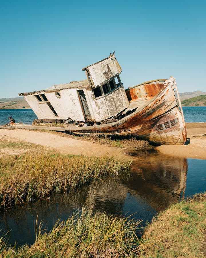 The Point Reyes Shipwreck, in Inverness, California Stock Image - Image ...