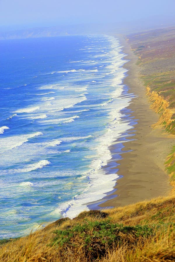 Point Reyes Shoreline on Pacific Ocean Stock Photo - Image of ocean ...