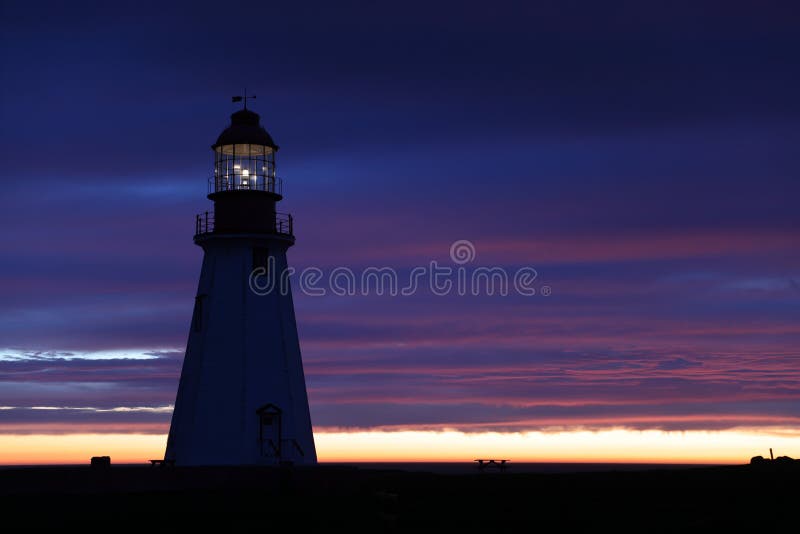 Point Riche Lighthouse Newfoundland Kanada Stock Image - Image of coast ...