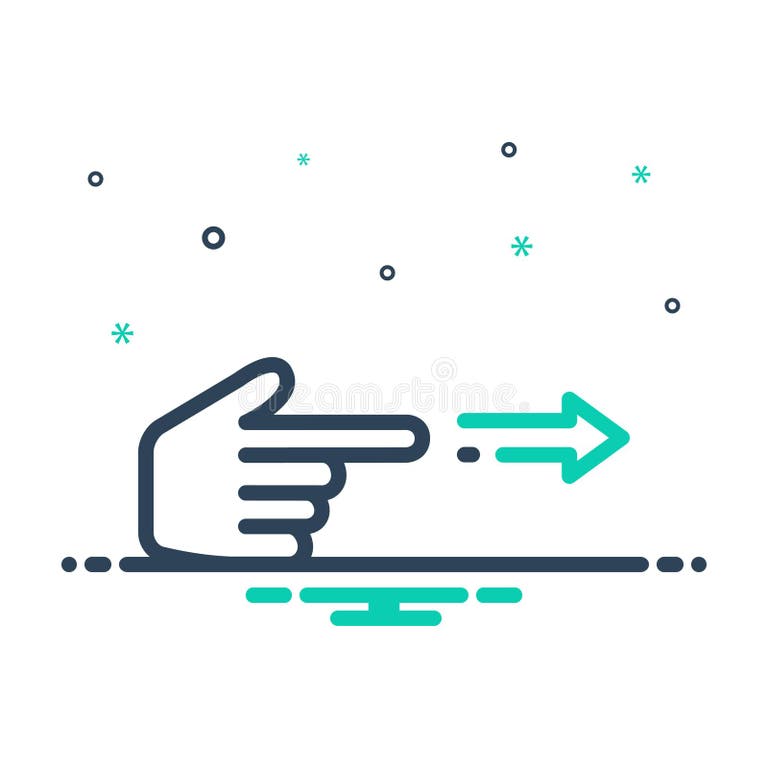 Mix Icon for Point Right, Right and Direction Stock Vector ...