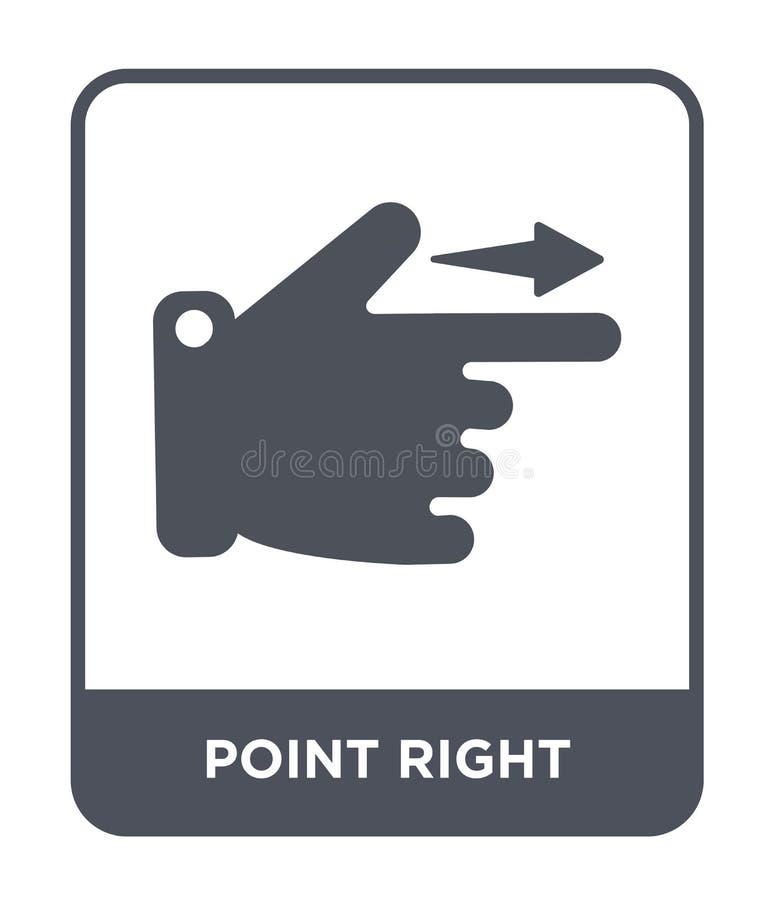 Point Right Icon in Trendy Design Style. Point Right Icon Isolated on ...