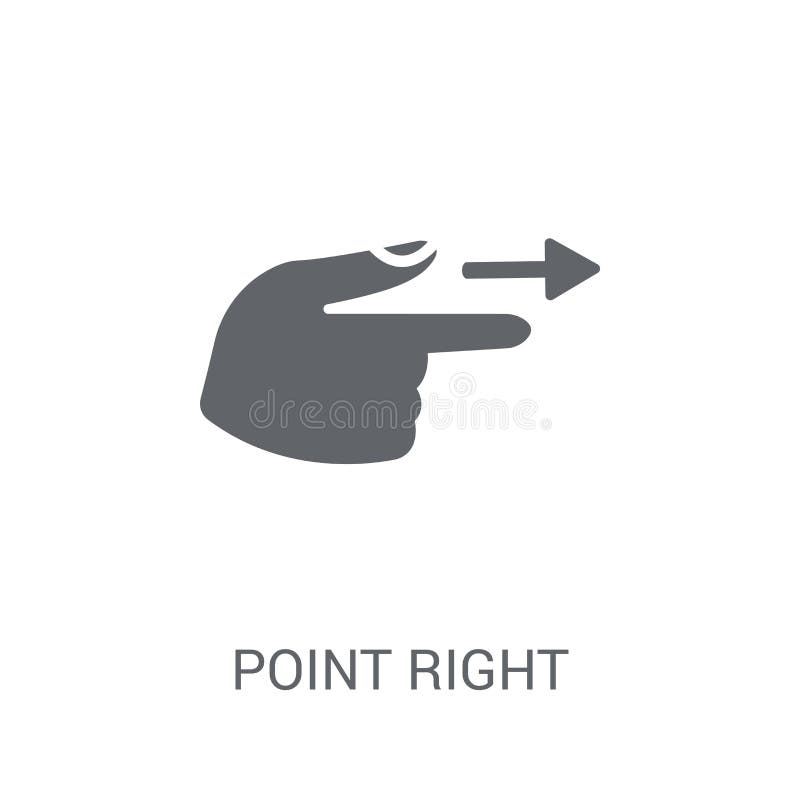 Point Right Icon. Trendy Point Right Logo Concept on White Background ...