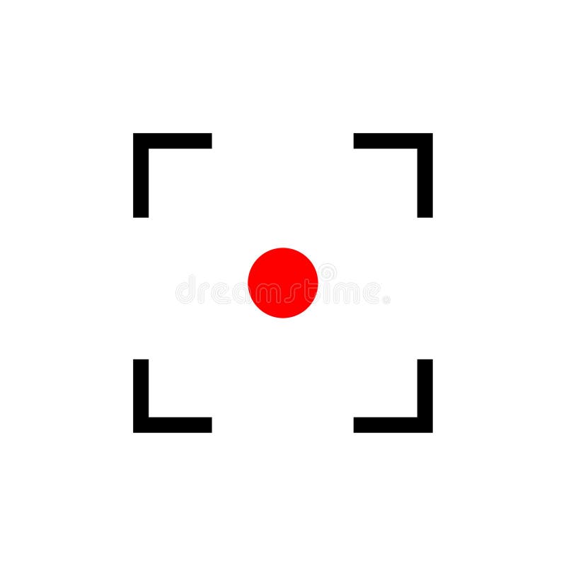 Point rouge Icône de cible illustration de vecteur. Illustration du ...