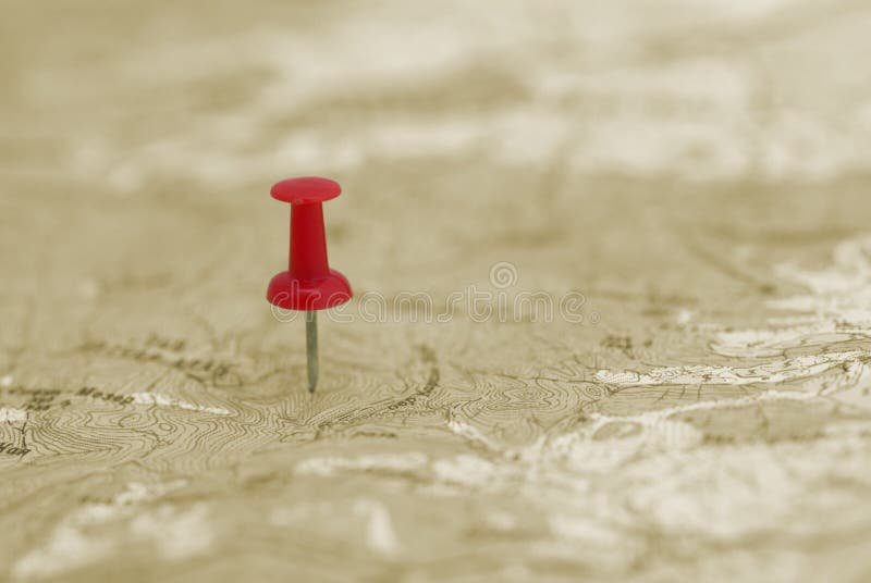 Point rouge sur la carte photo stock. Image du situez - 17046662