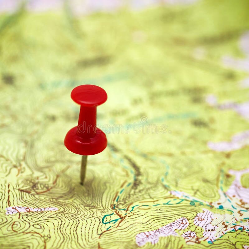 Point rouge sur la carte photo stock. Image du atlas - 56279522