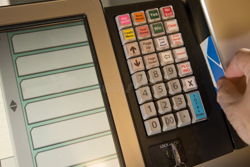 Point Of Sale Generic With Card Present Stock Photo - Image of retail ...