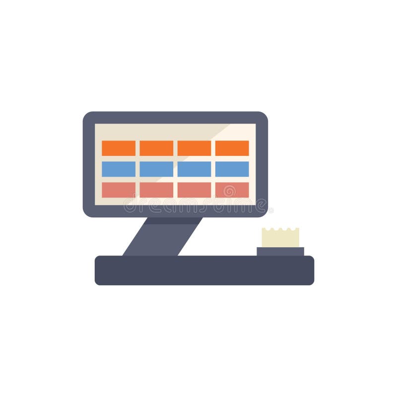 Point of Sale System Displaying Payment Interface with Blank Receipt ...