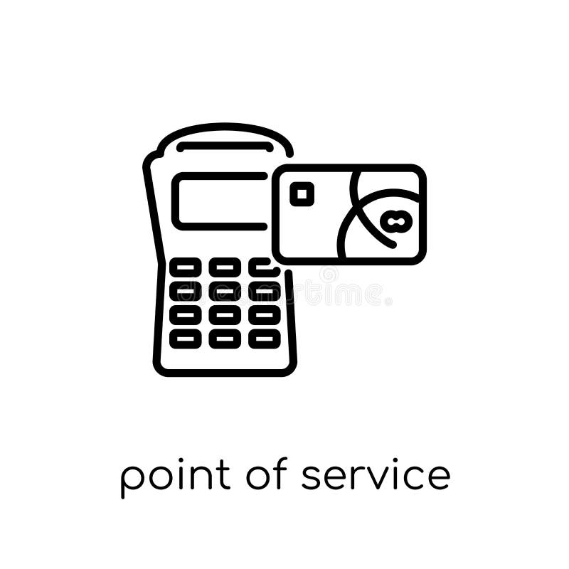 Point of Service Icon. Trendy Modern Flat Linear Vector Point of Stock ...