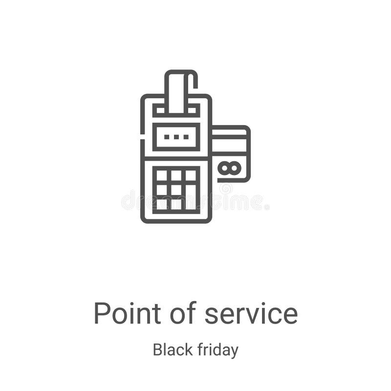 Point of Service Icon Vector from Money Collection. Thin Line Point of ...