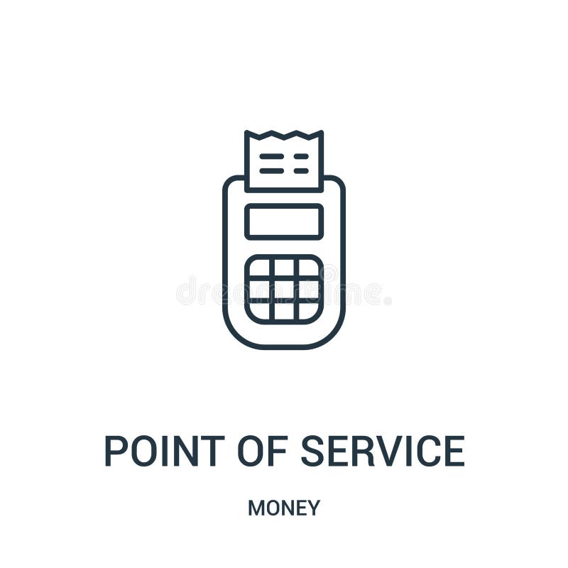 Point of Service Icon Vector from Money Collection. Thin Line Point of ...