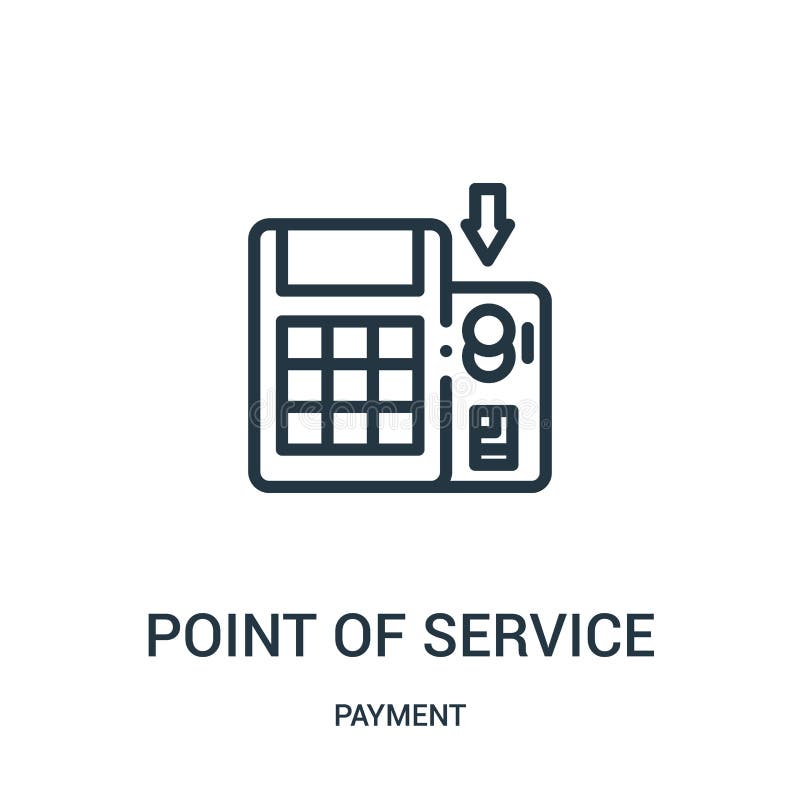 Point of Service Icon Vector from Payment Collection. Thin Line Point ...