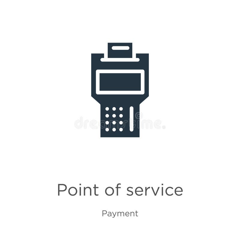 Point of Service Icon Vector. Trendy Flat Point of Service Icon from ...